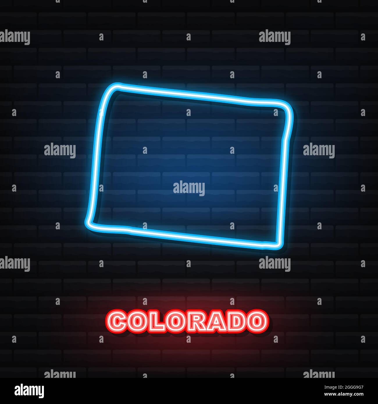 Colorado state map outline neon icon. Vector illustration Stock Vector ...