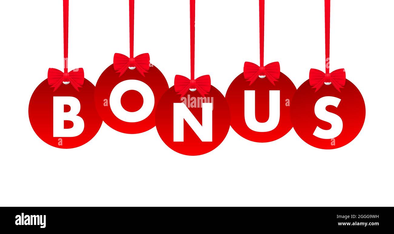 Bonus wording gift tags. Vector stock illustration Stock Vector Image ...