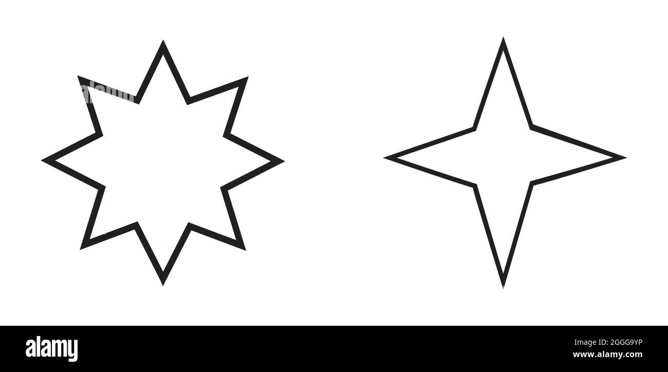 A star or a thumbnail icon. A hand-drawn vector black icon on a white ...