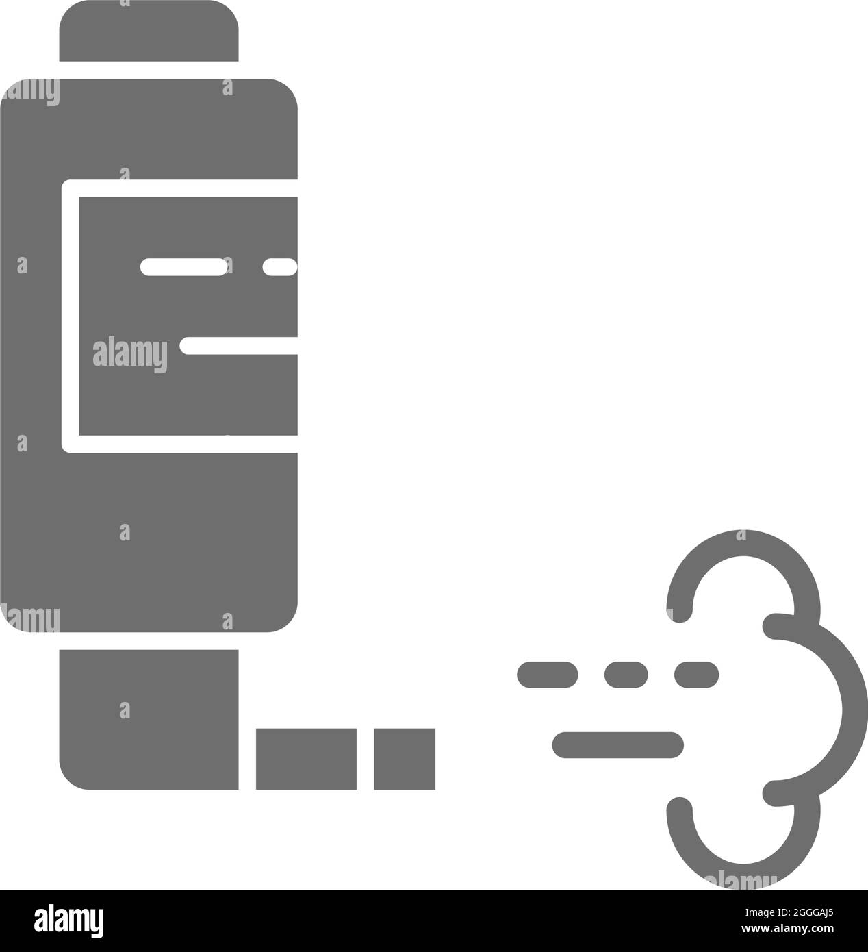 Inhaler for asthma, inhalation spray grey icon Stock Vector Image & Art ...