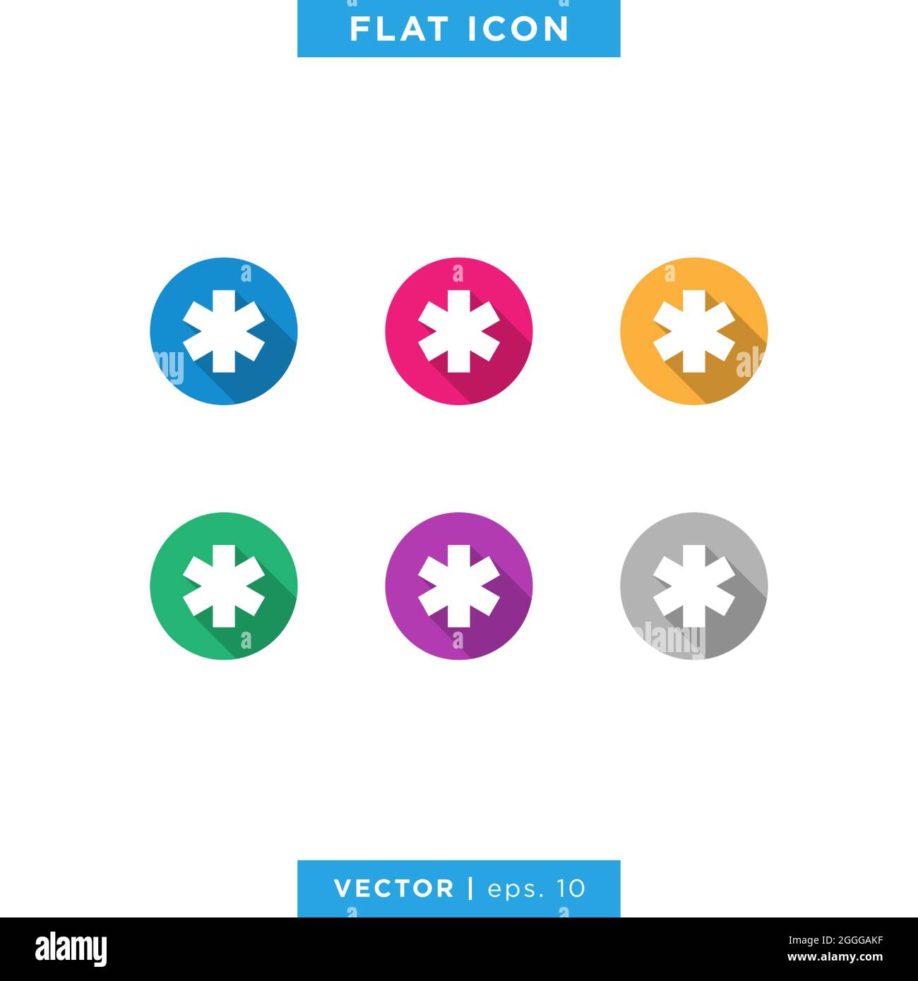 Star of Life, Medical Icon Vector Stock Illustration Design Template ...