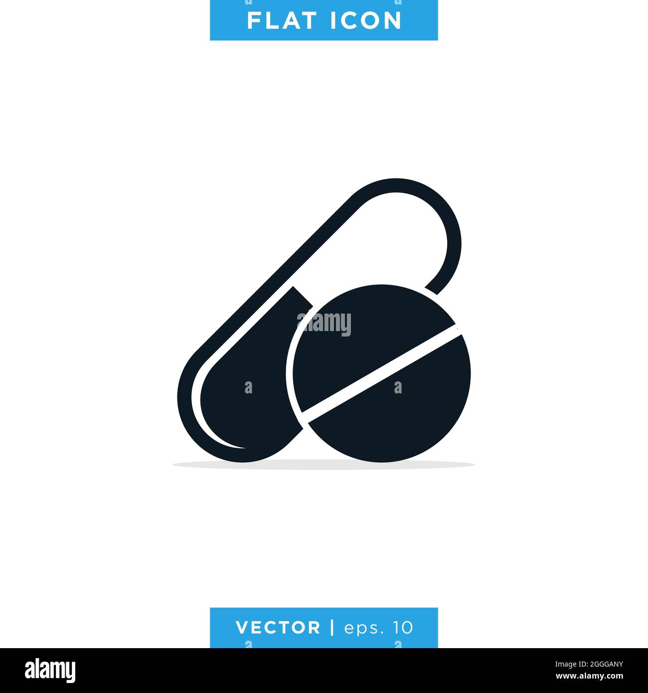 Capsule icon vector stock illustration design template Stock Vector ...