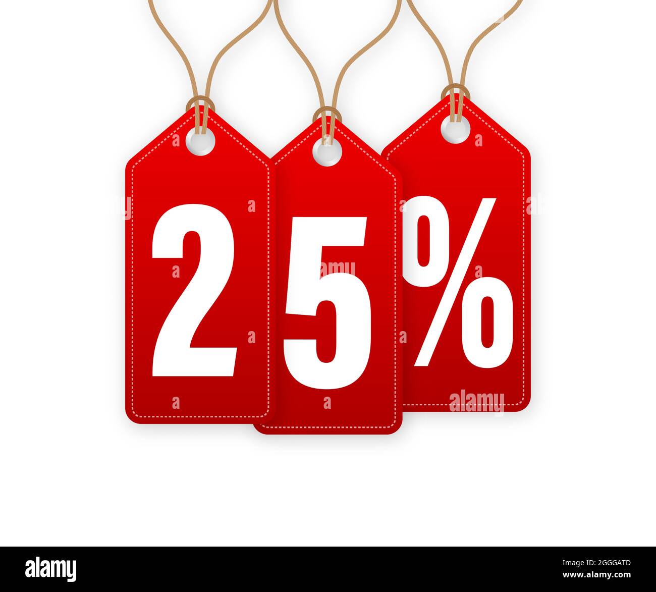 Animated Discount Tag -25 percent off. Hangtags Sale. Vector ...