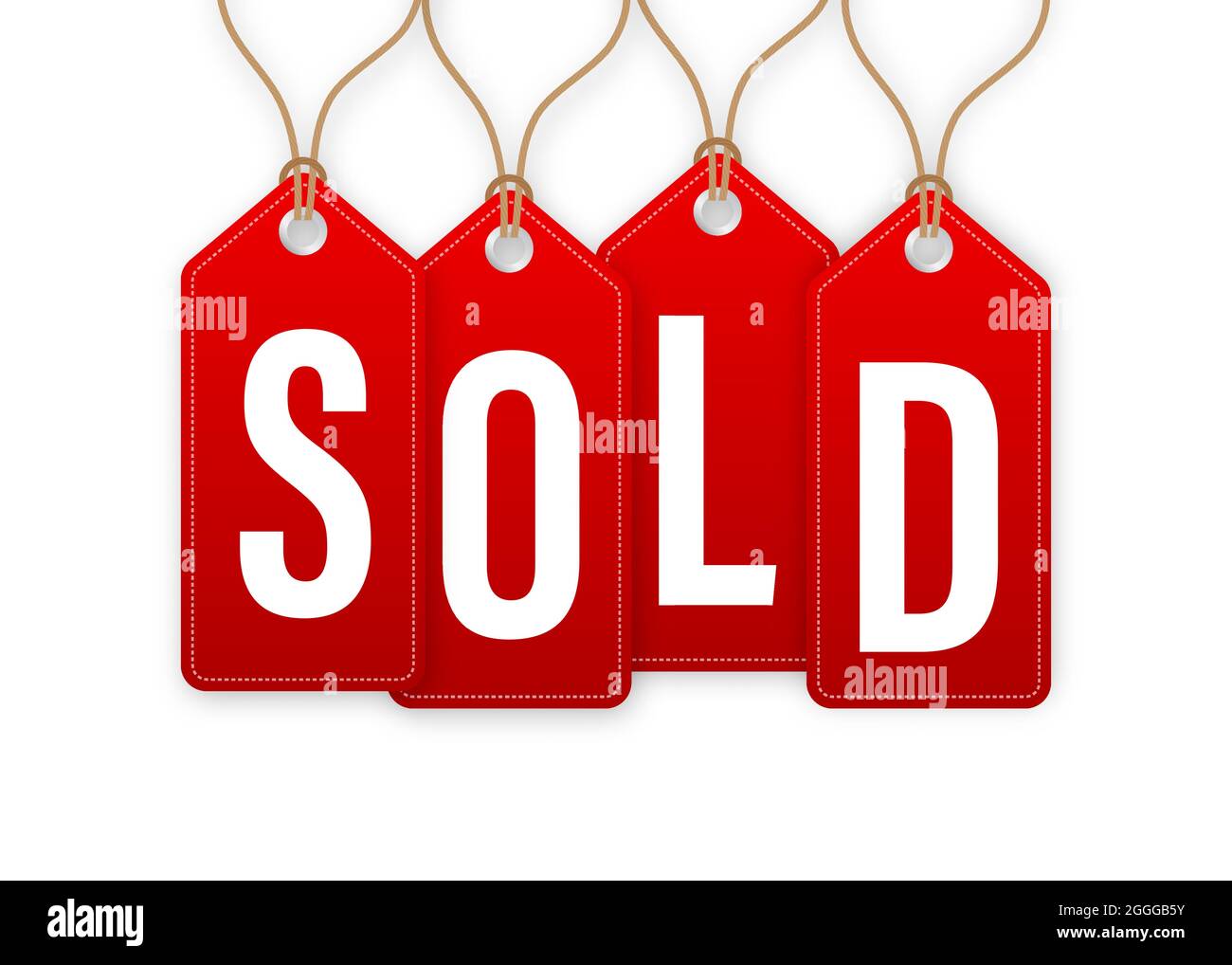 Sold wording gift tags. Vector stock illustration Stock Vector Image ...