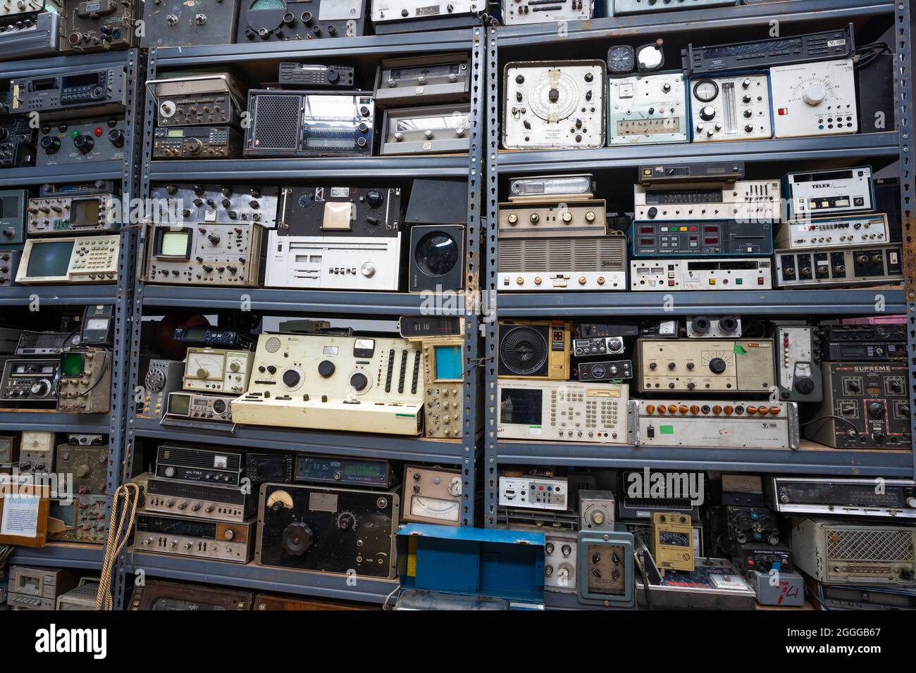 Stock of old electronic devices from the 60s, 70s and 80s Stock Photo ...