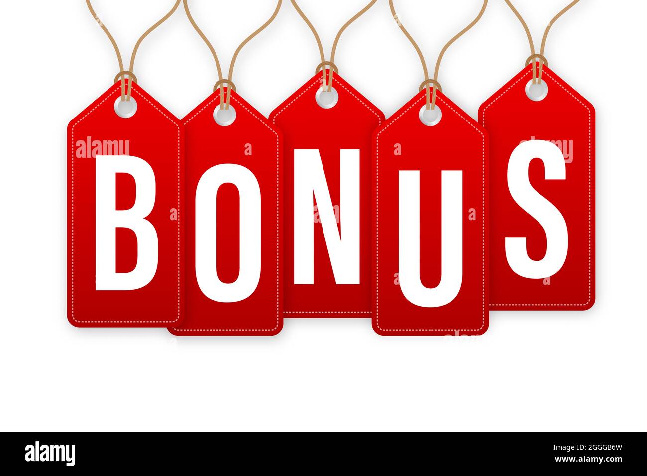 Bonus wording gift tags. Vector stock illustration Stock Vector Image ...