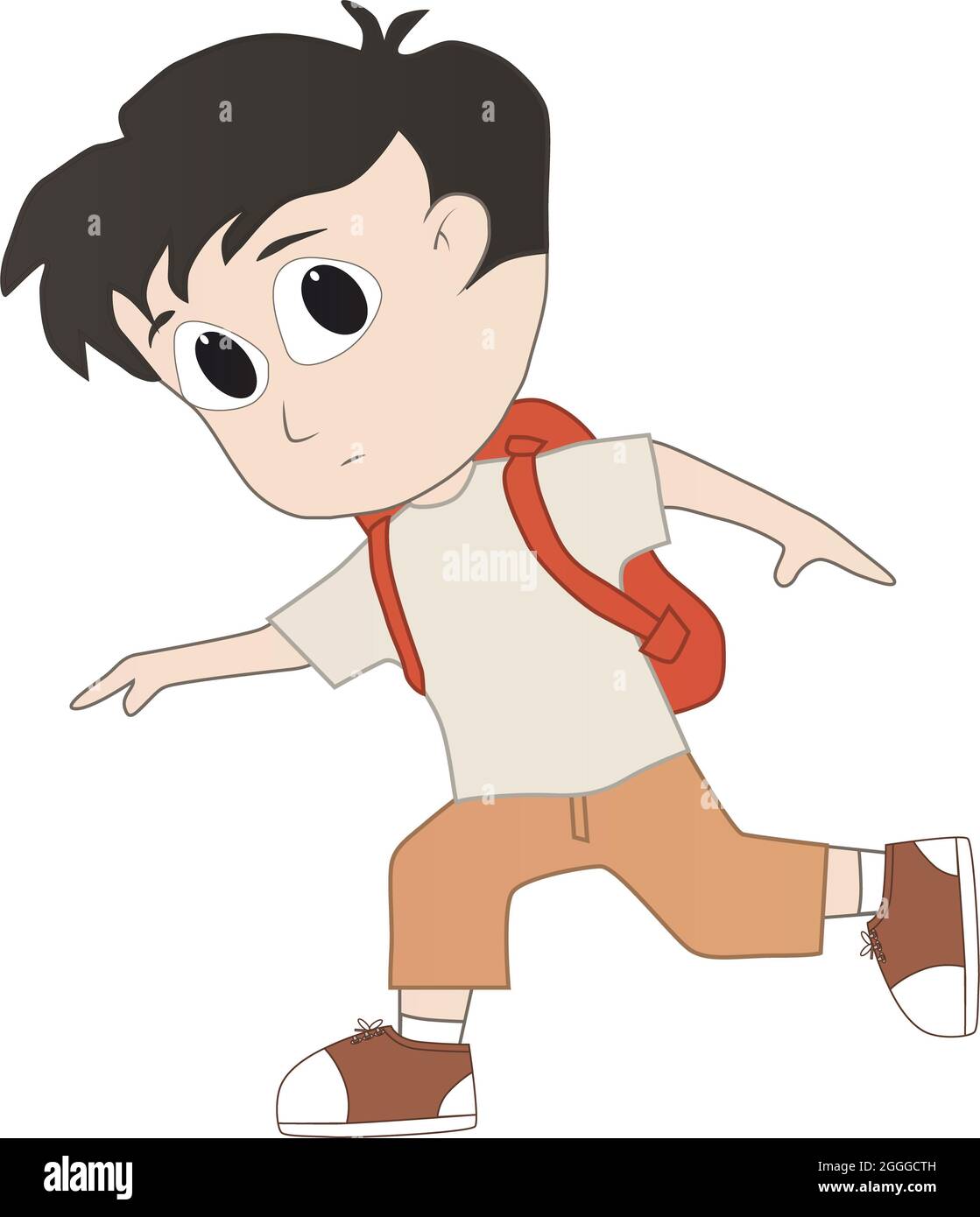 Cartoon Student Boy