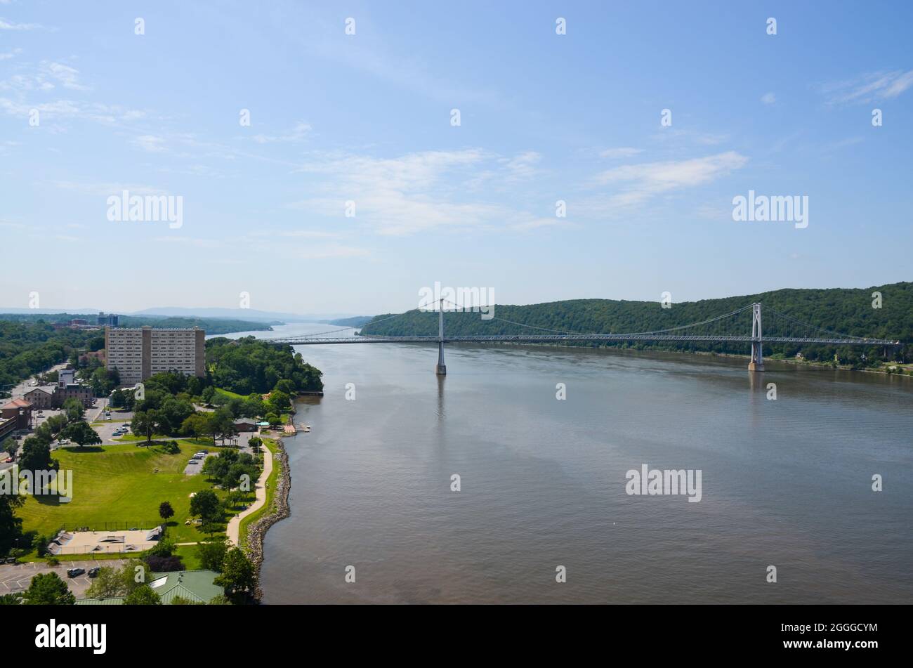 Hudson River Valley on Walkway Over the Hudson State Historic Park. The ...