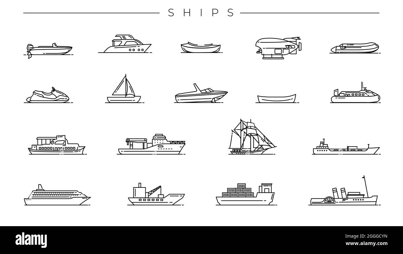 Commercial ships history Stock Vector Images - Alamy