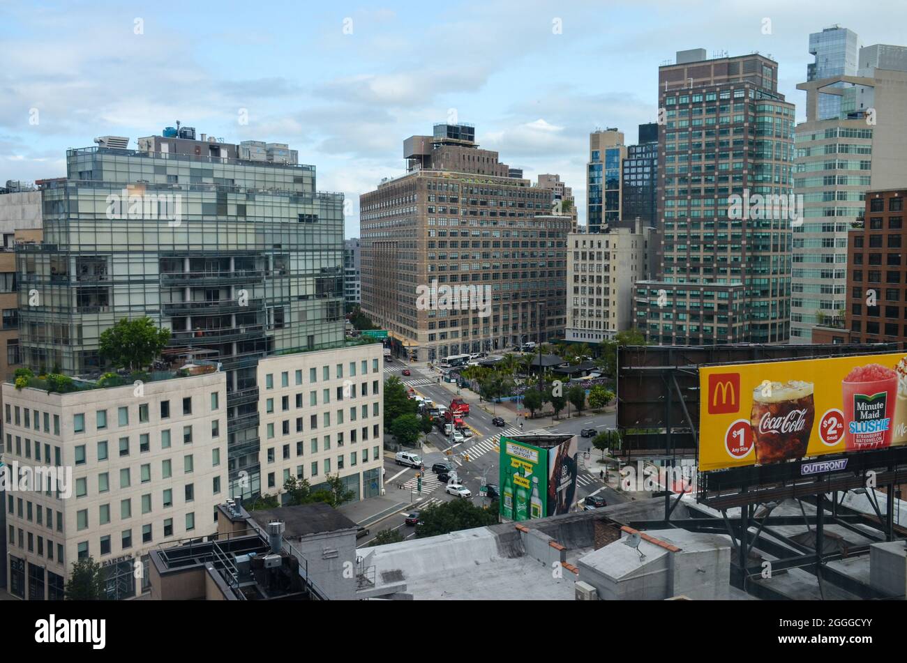 View of commercial buildings in the Tribeca and SoHo neighborhood ...