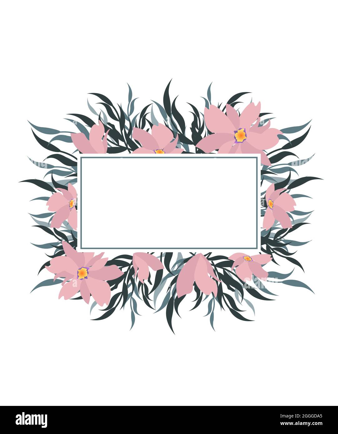 Rectangle Petal Card Template