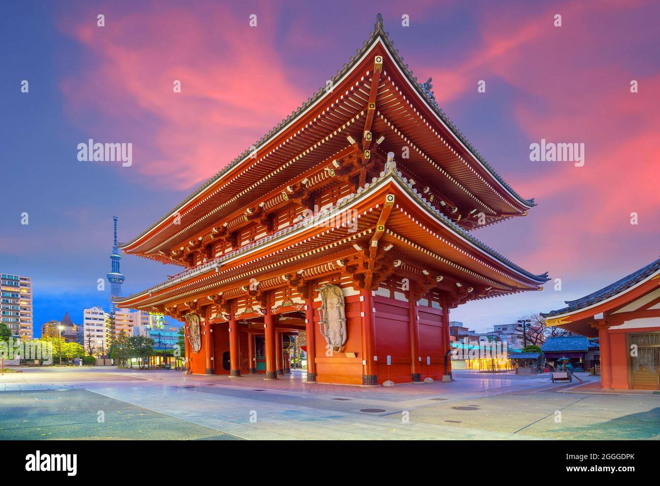 Sensoji Temple in Asakusa Area, Tokyo, Japan at Night Stock Photo - Alamy