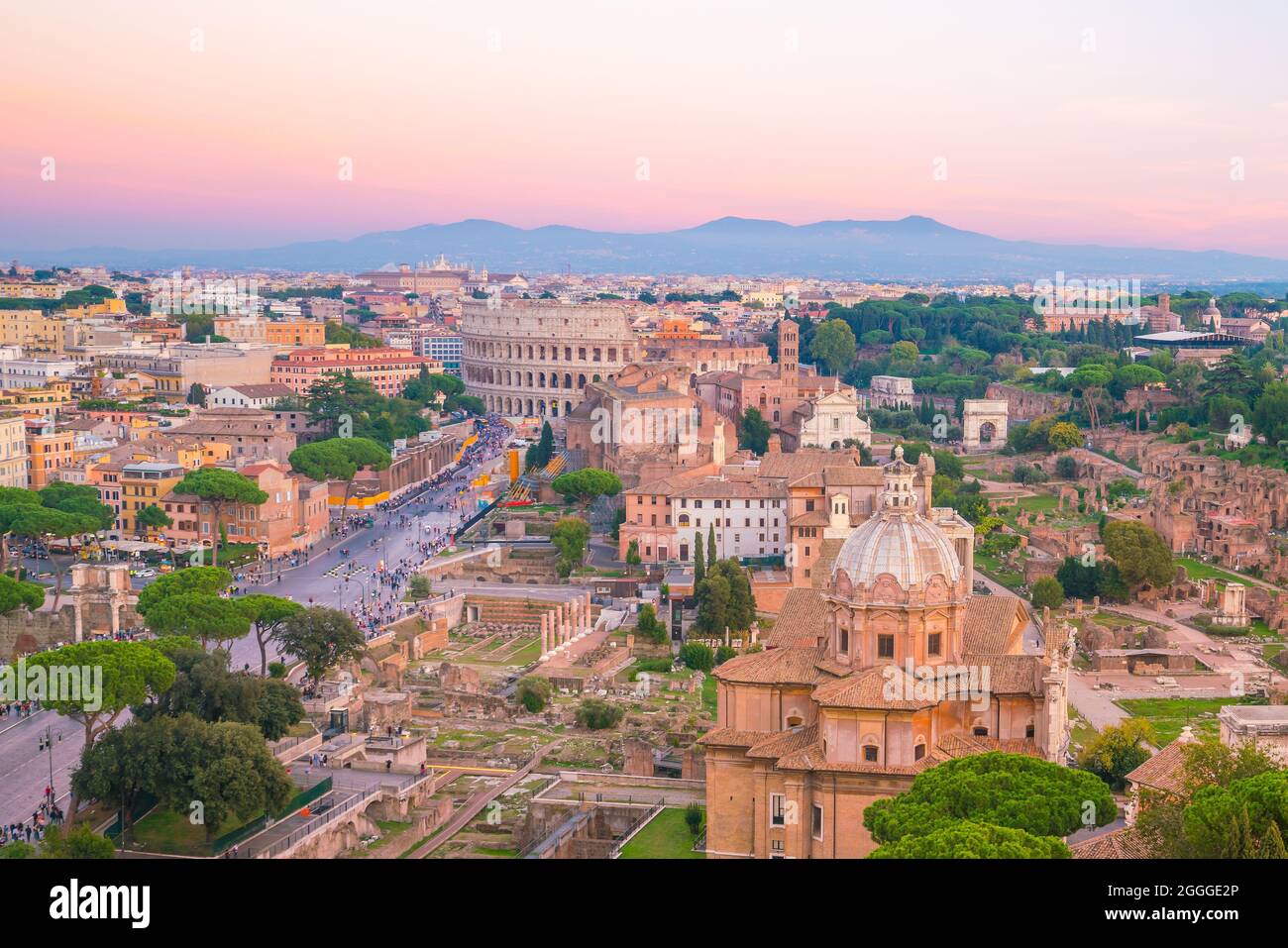 Aerial view colosseum arch hi-res stock photography and images - Alamy
