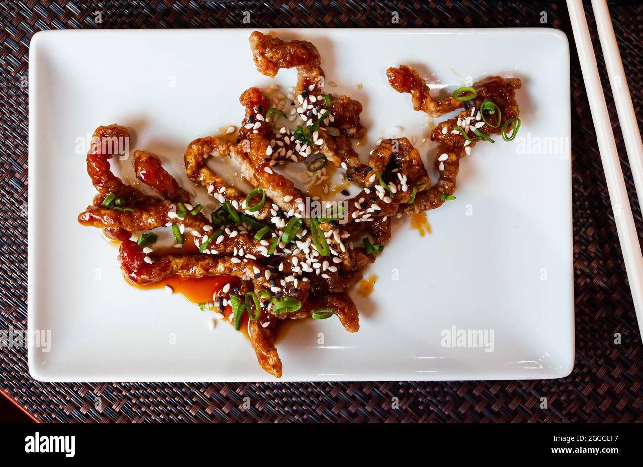 Closeup view teriyaki beef hi-res stock photography and images - Alamy