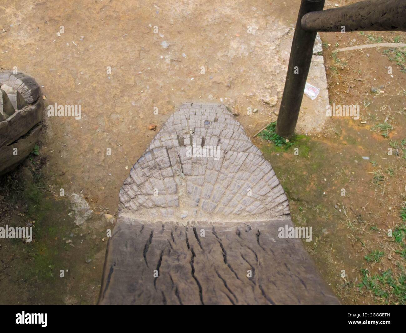 Ha Noi, Vietnam - January 20, 2016: stair of the Nha Rong (Rong house ...