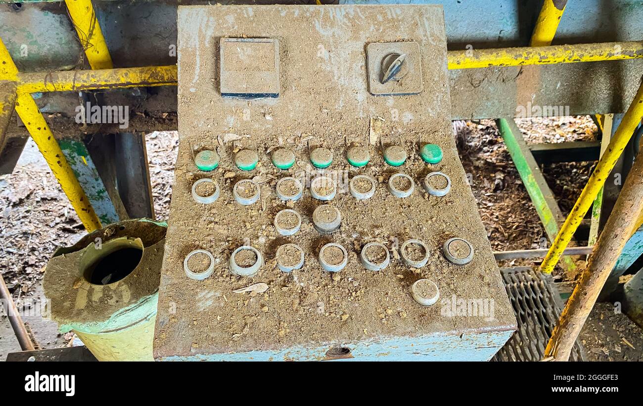 Old abandoned control panel at the factory Stock Photo - Alamy
