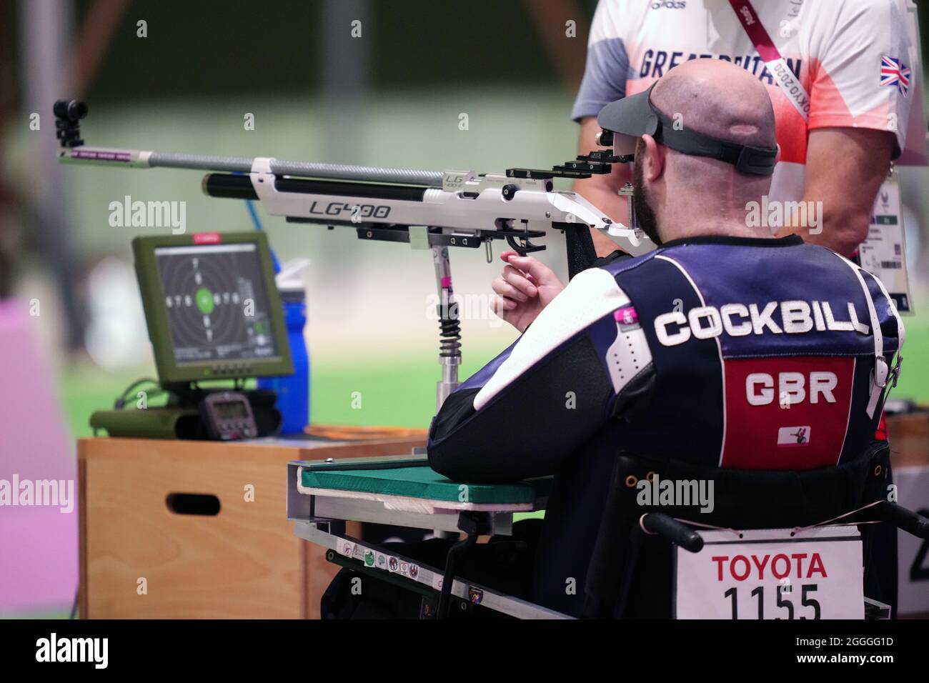 Great Britain's Ryan Cockbill in the Mixed 10m Air Rifle Prone SH2 ...