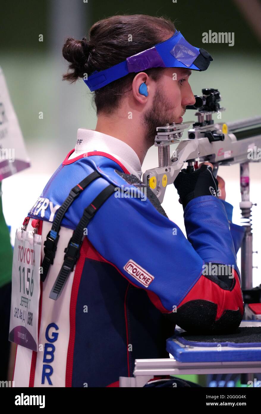 Great Britain's Tim Jeffery (right) in the Mixed 10m Air Rifle Prone ...