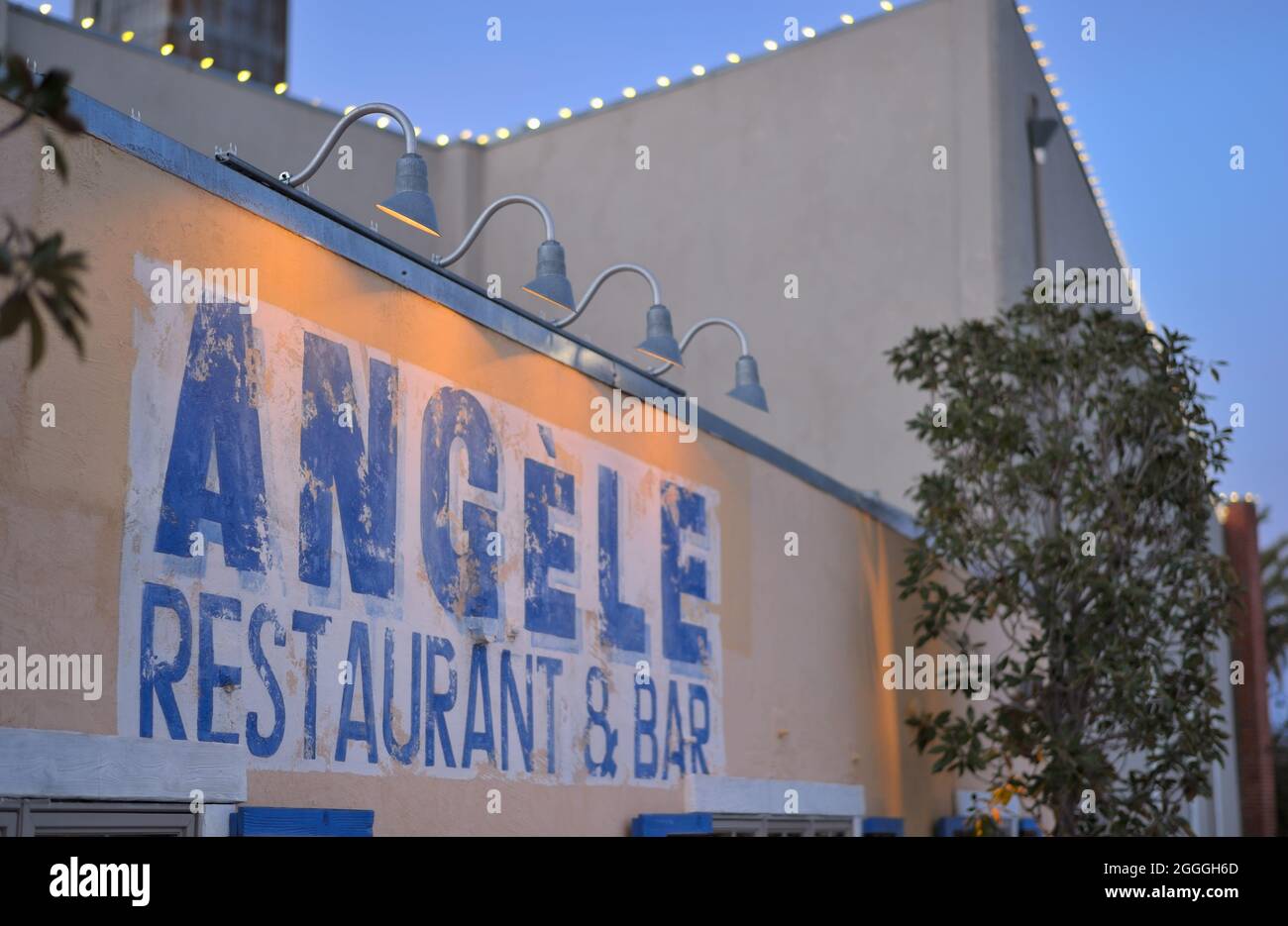 The Angele Restaurant and Bar during twilight, Napa CA Stock Photo - Alamy