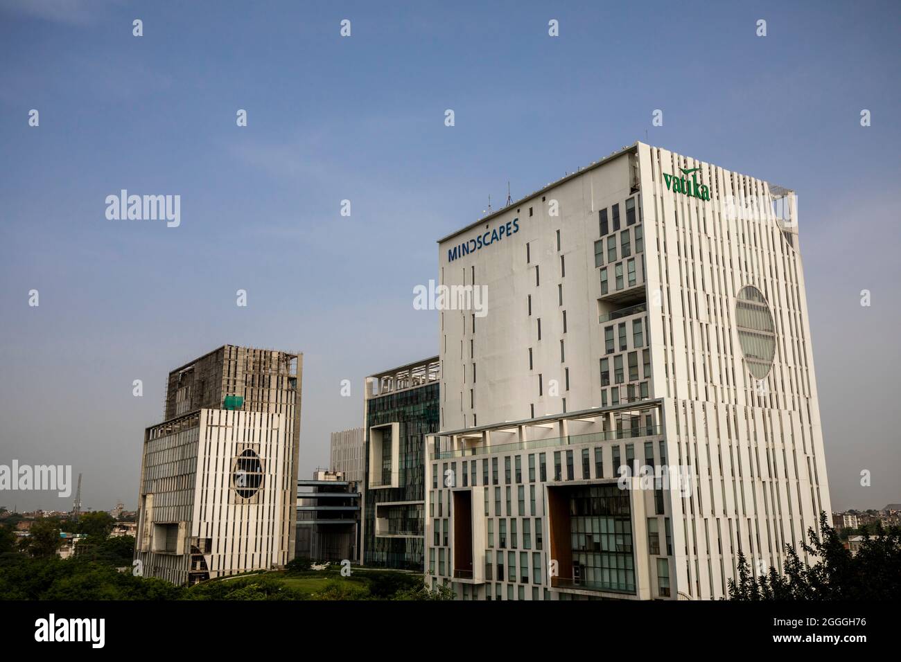View of a modern corporate building in the NCR region of Delhi Stock ...