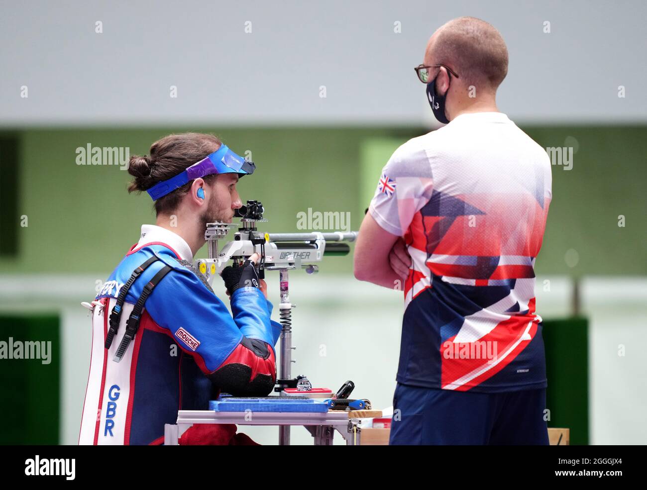 Great Britain's Tim Jeffery competes in the R5 Mixed Air Rfle Prone SH2 ...
