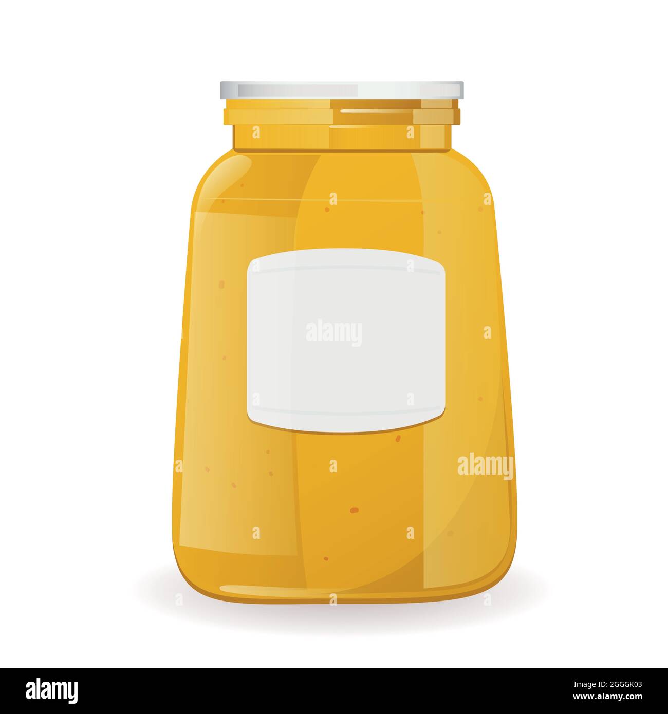 Mustard. Dijon honey sauce cream. Vector design in cartoon style for ...