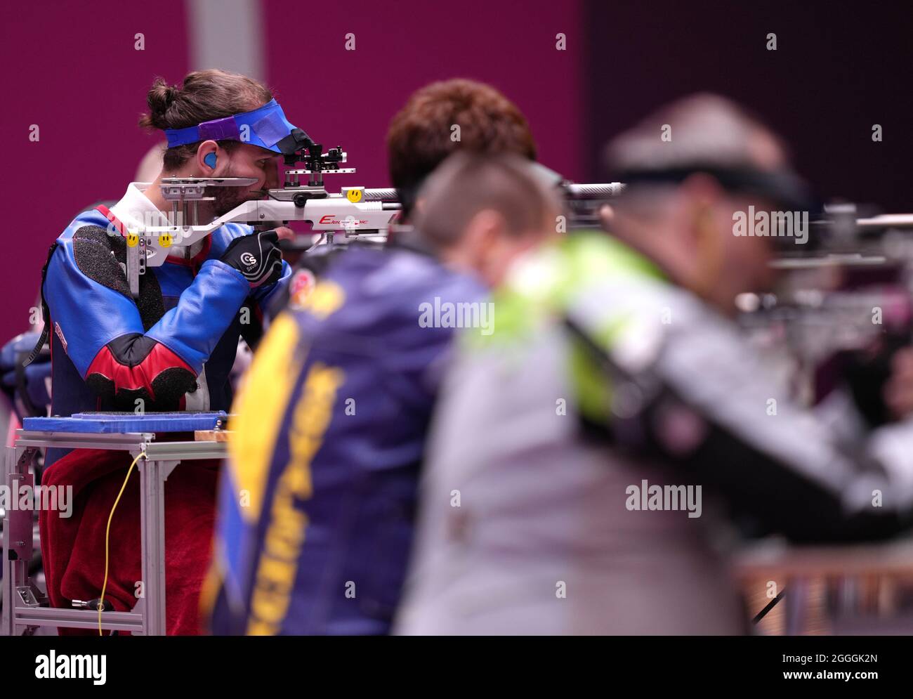 Great Britain's Tim Jeffery competes in the R5 Mixed Air Rfle Prone SH2 ...