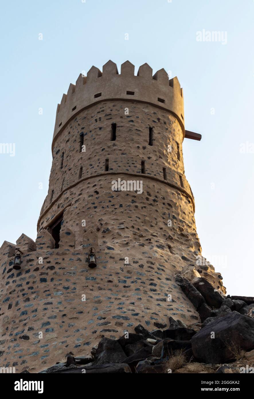 Old arabic watch tower on the hill Stock Photo - Alamy