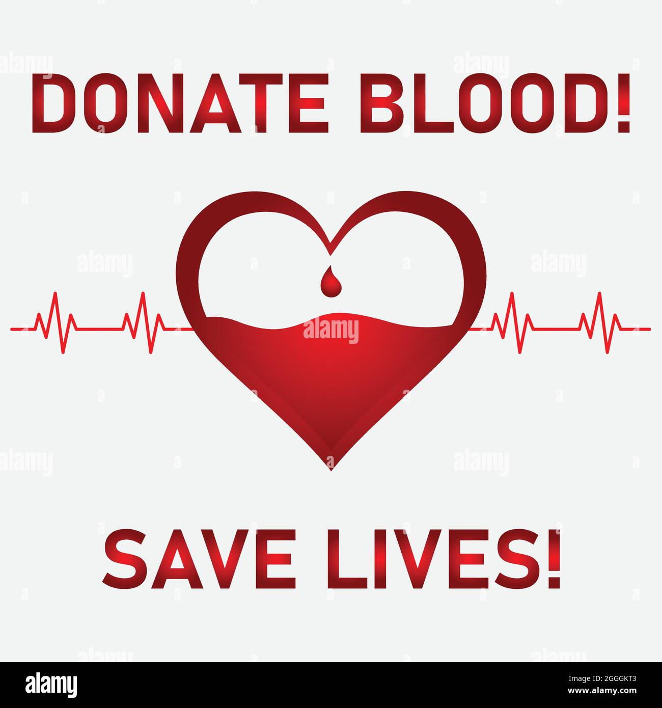 Heart symbol with the text “donate blood, save lives” Stock Vector ...