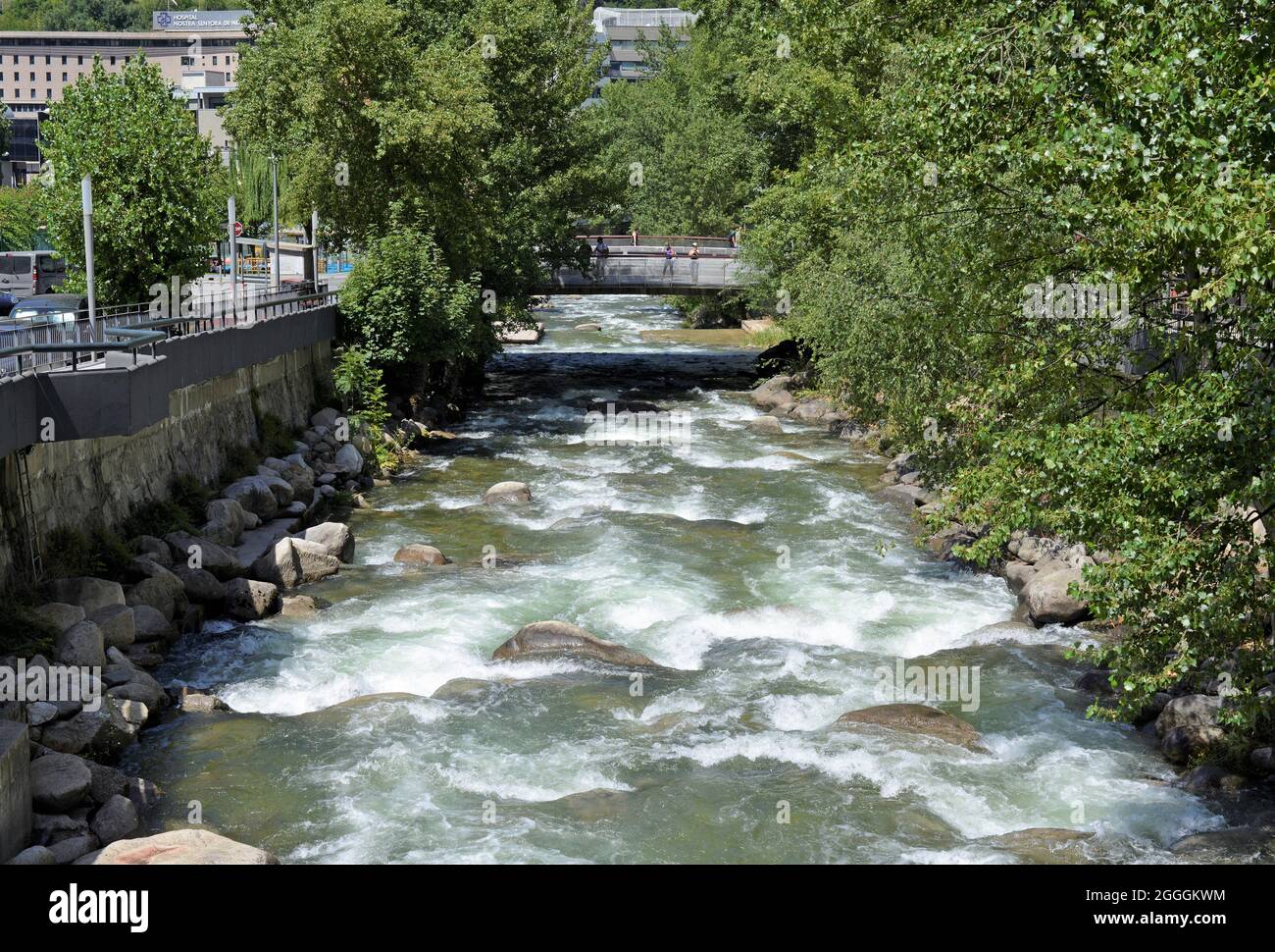Gran Valira: the river that flows through Andorra la Vella, capital of ...
