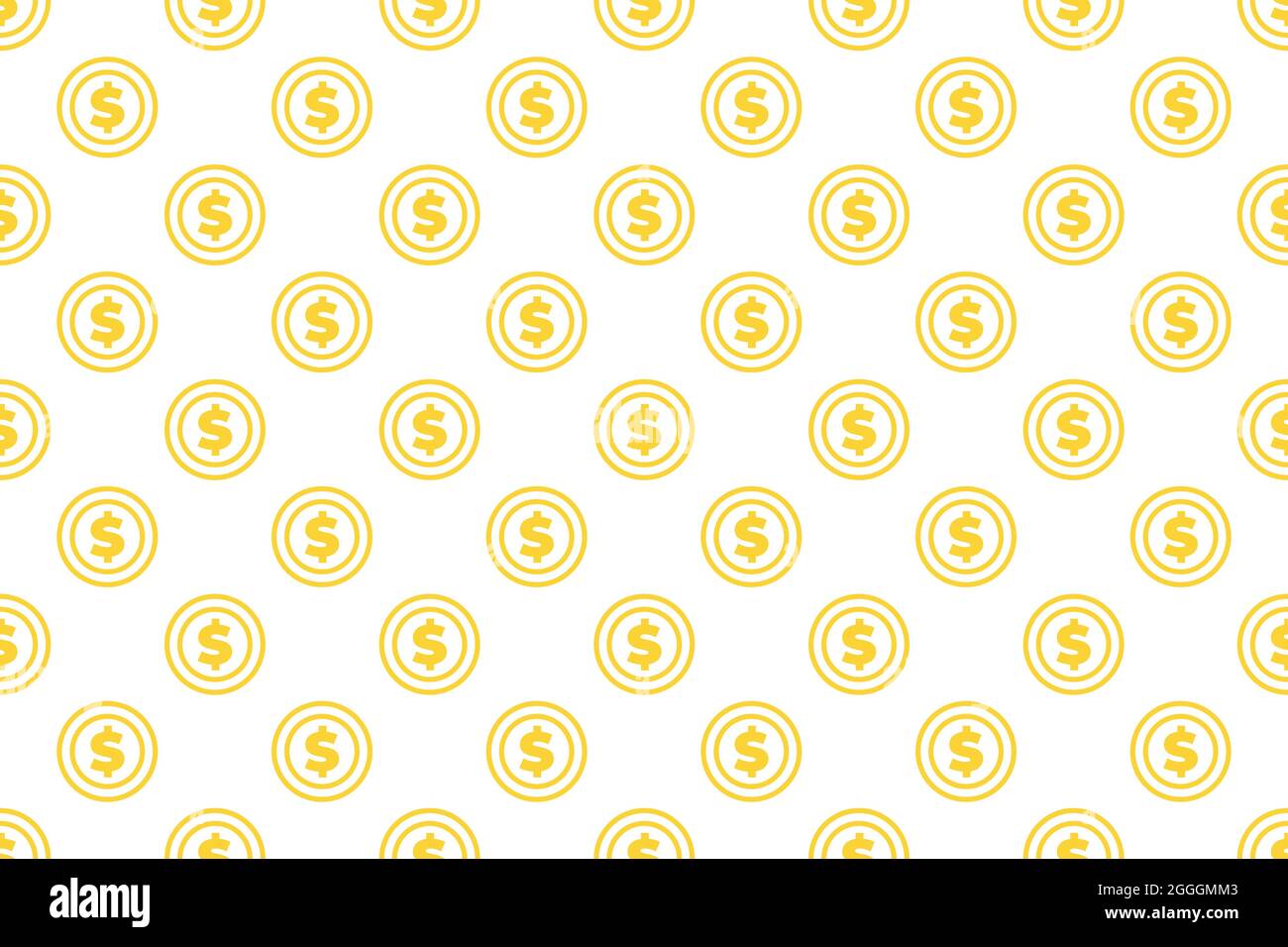 Coin dollar seamless pattern. Money coin pattern Stock Vector Image ...