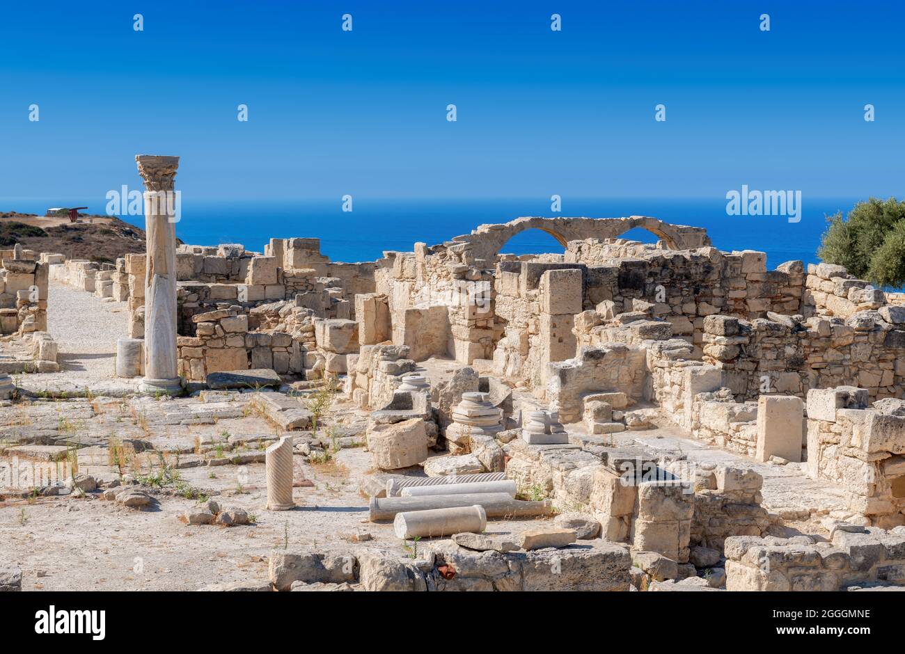 Ruins of ancient Kourion Greek town, Limassol District. Cyprus Stock ...