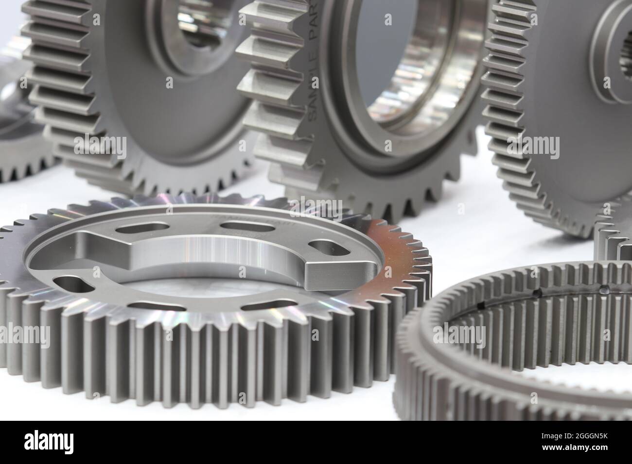 Industrial gear spare parts for heavy machine ; close up Stock Photo ...