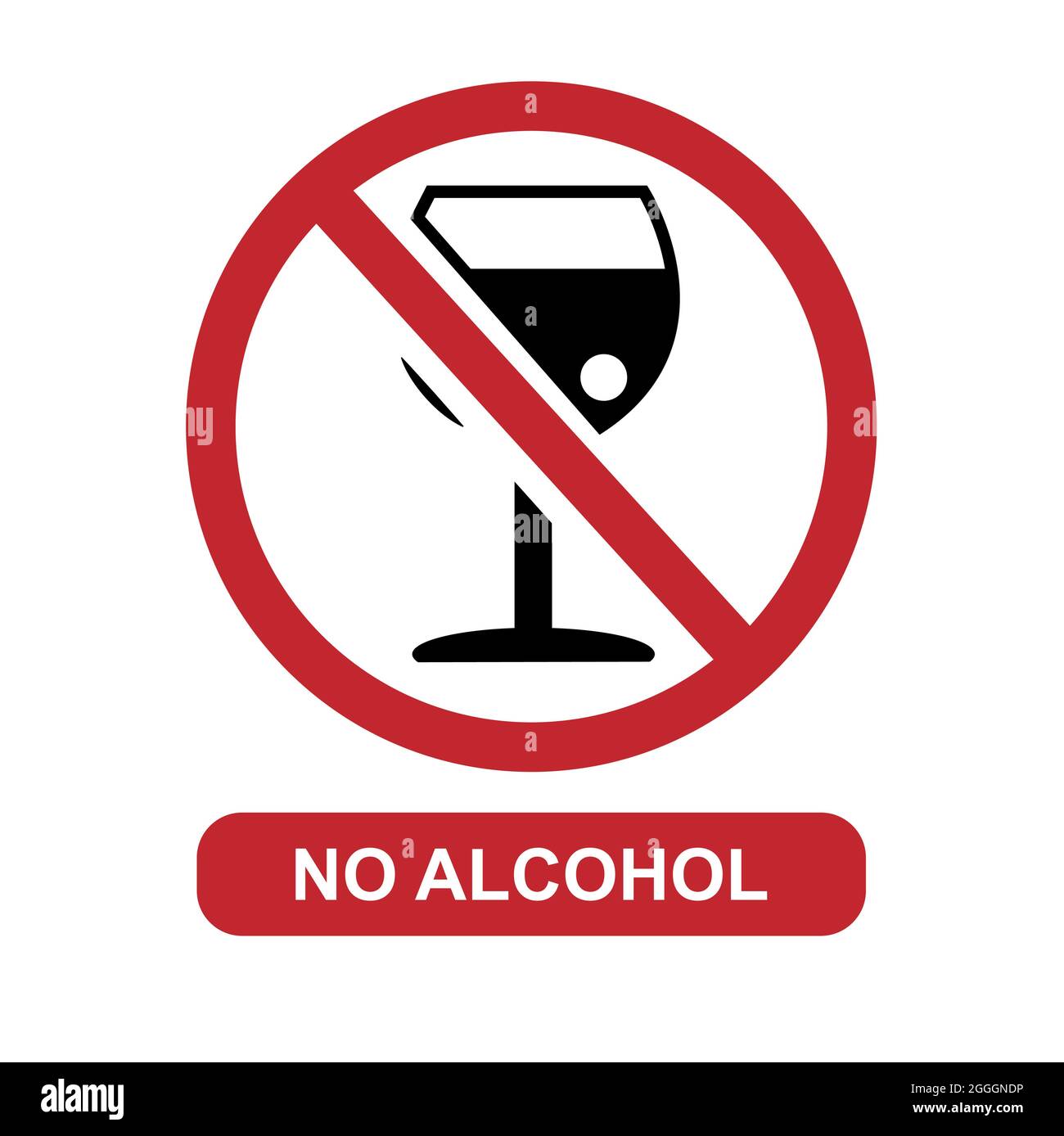 No alcohol. The alcohol is prohibited sign. Vector illustration for ...