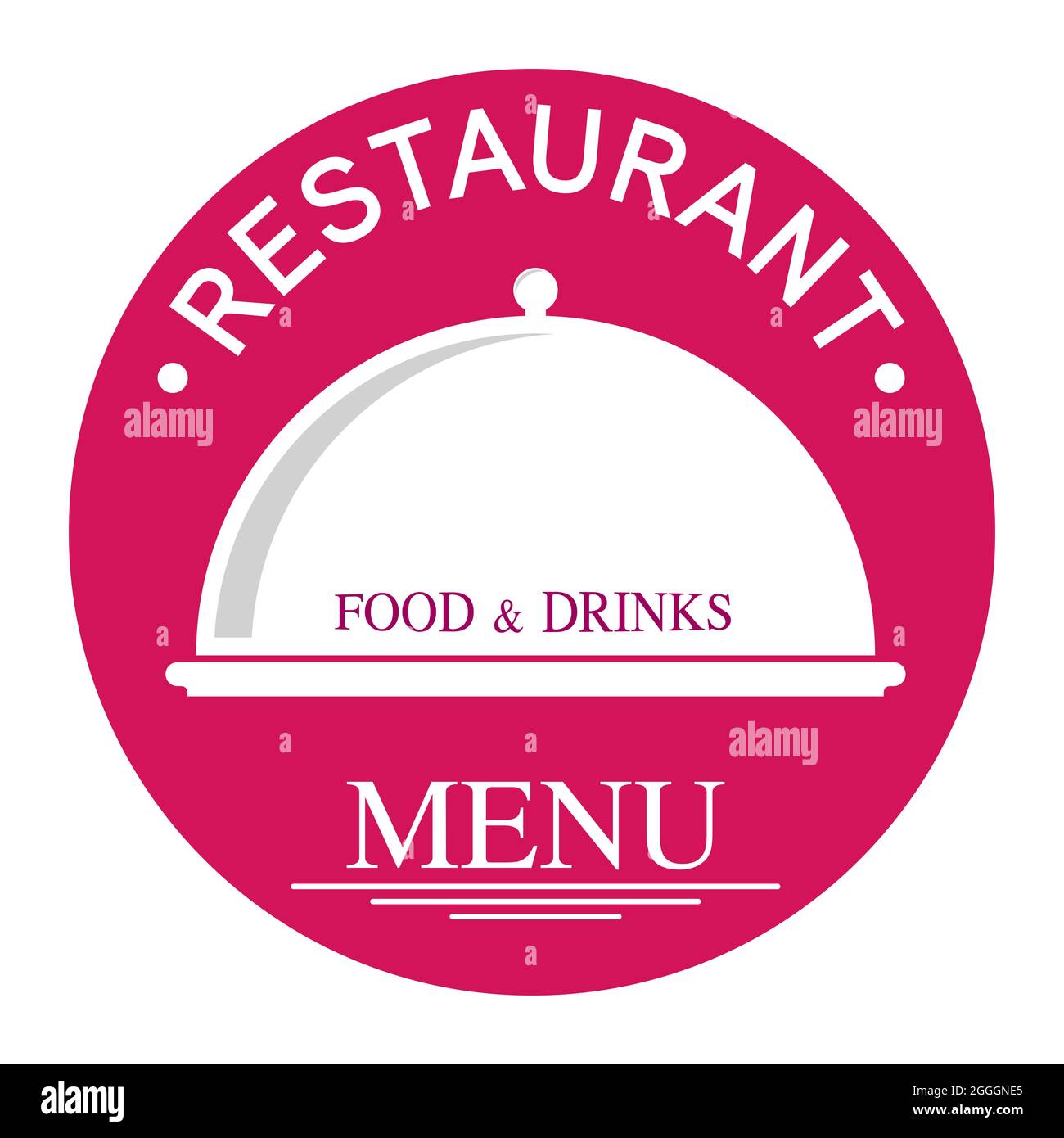 Vector logo, sticker or logo of a restaurant or cafe. Flat style Stock ...