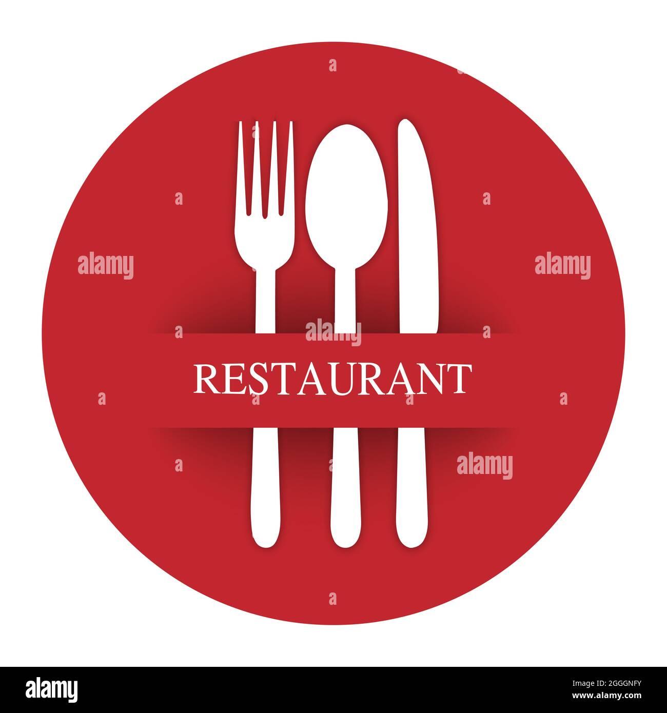 Vector logo, sticker or logo of a restaurant or cafe. Flat style Stock ...