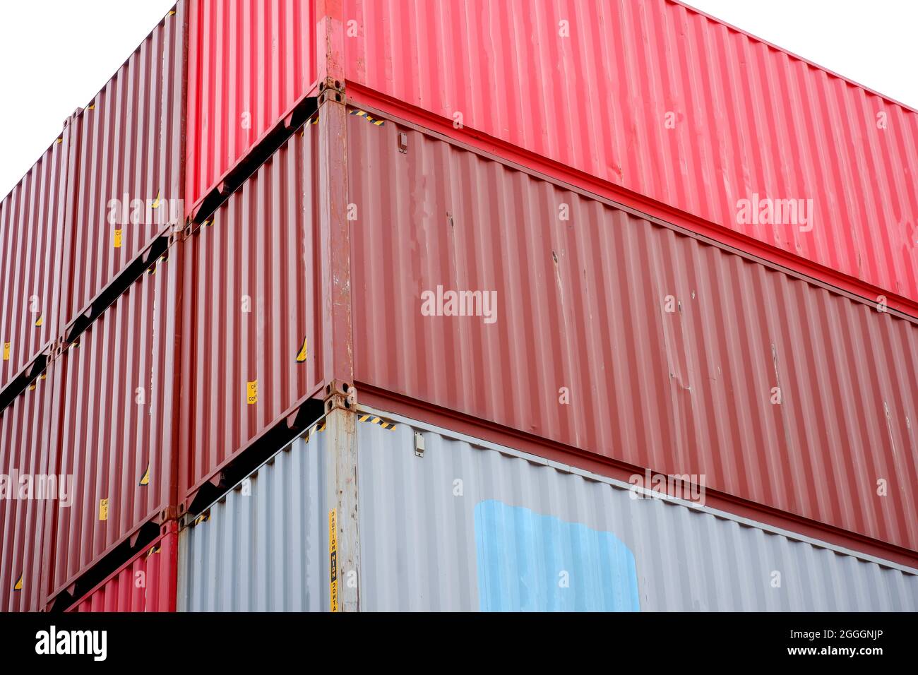 Container stack backgrounds are used for illustration purposes Stock ...