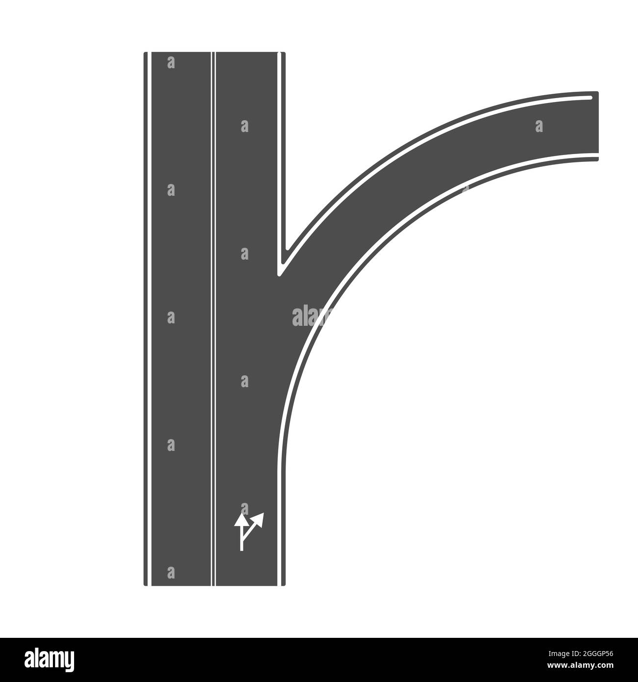Road markings. Vector illustration for thematic design. Flat style ...