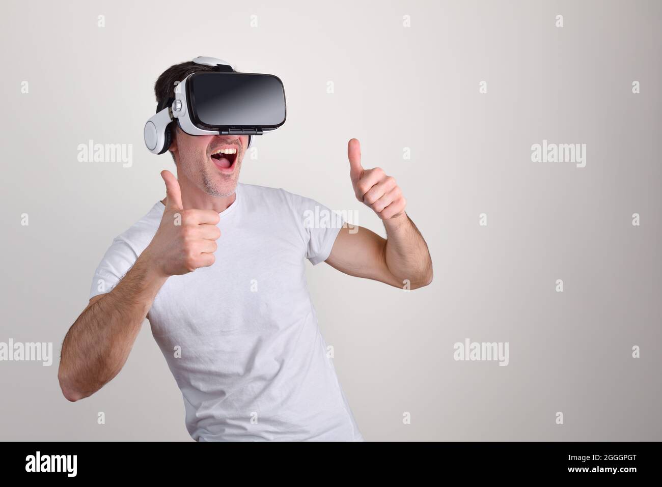 Helmet virtual man hands hi-res stock photography and images - Alamy