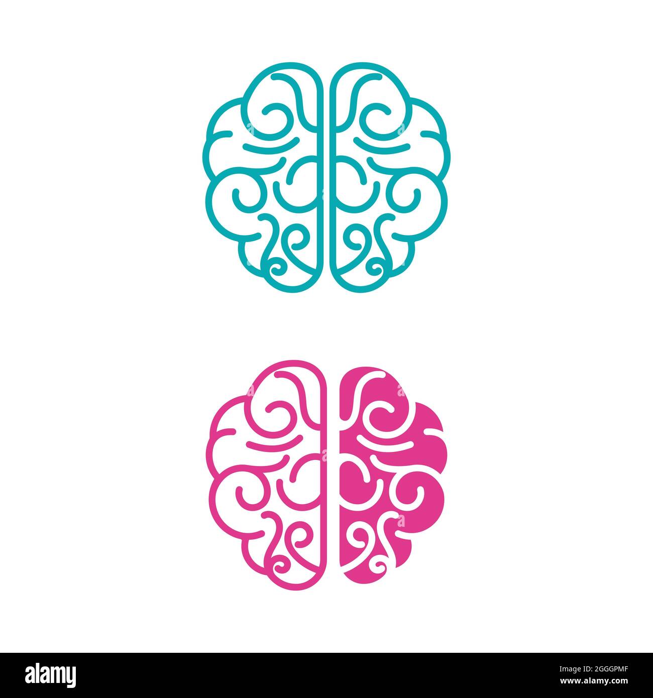 Health Brain vector illustration icon template design Stock Photo - Alamy