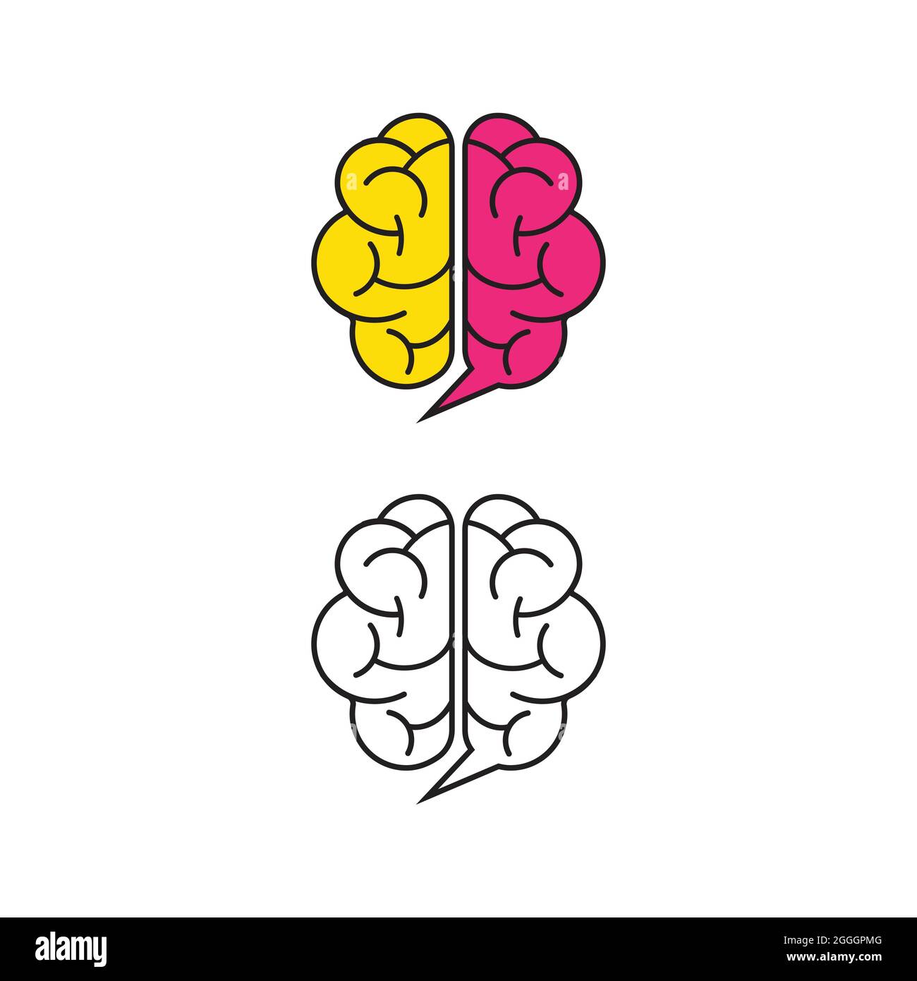 Health Brain vector illustration icon template design Stock Photo - Alamy