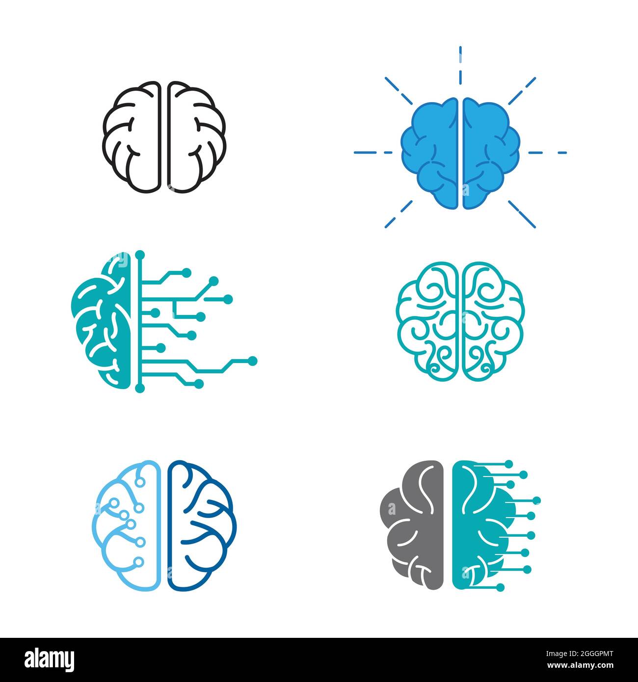 Health Brain vector illustration icon template design Stock Photo - Alamy