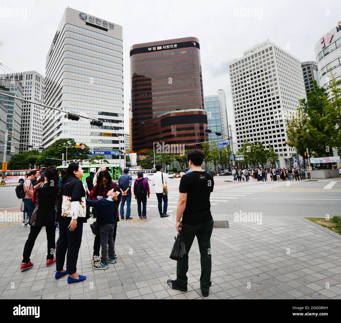 Modern buildings around the sejong-daero and Namdaemun-ro junction in ...