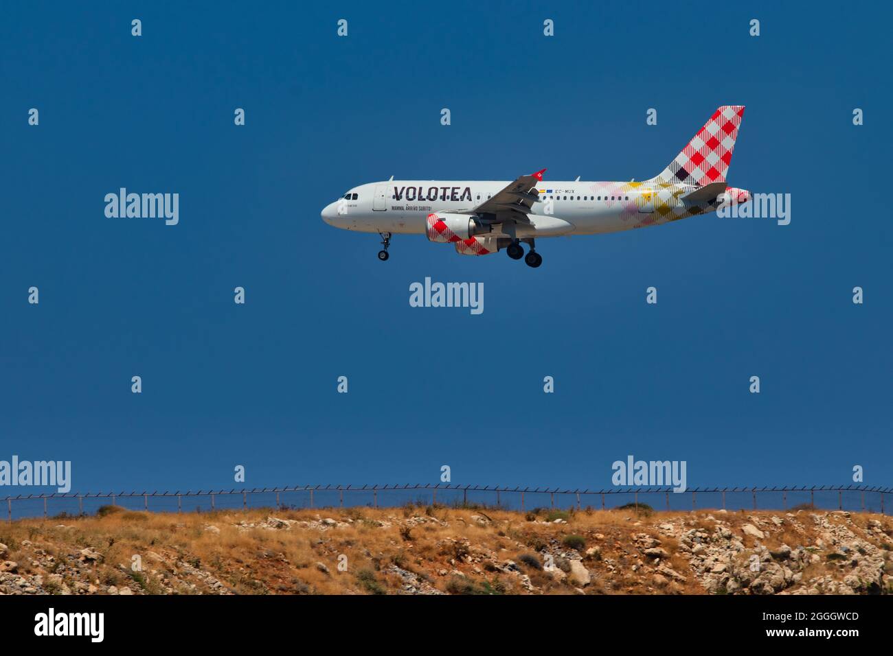 Holiday Plane A319 Of The Low-cost Airline Volotea On Approach For ...