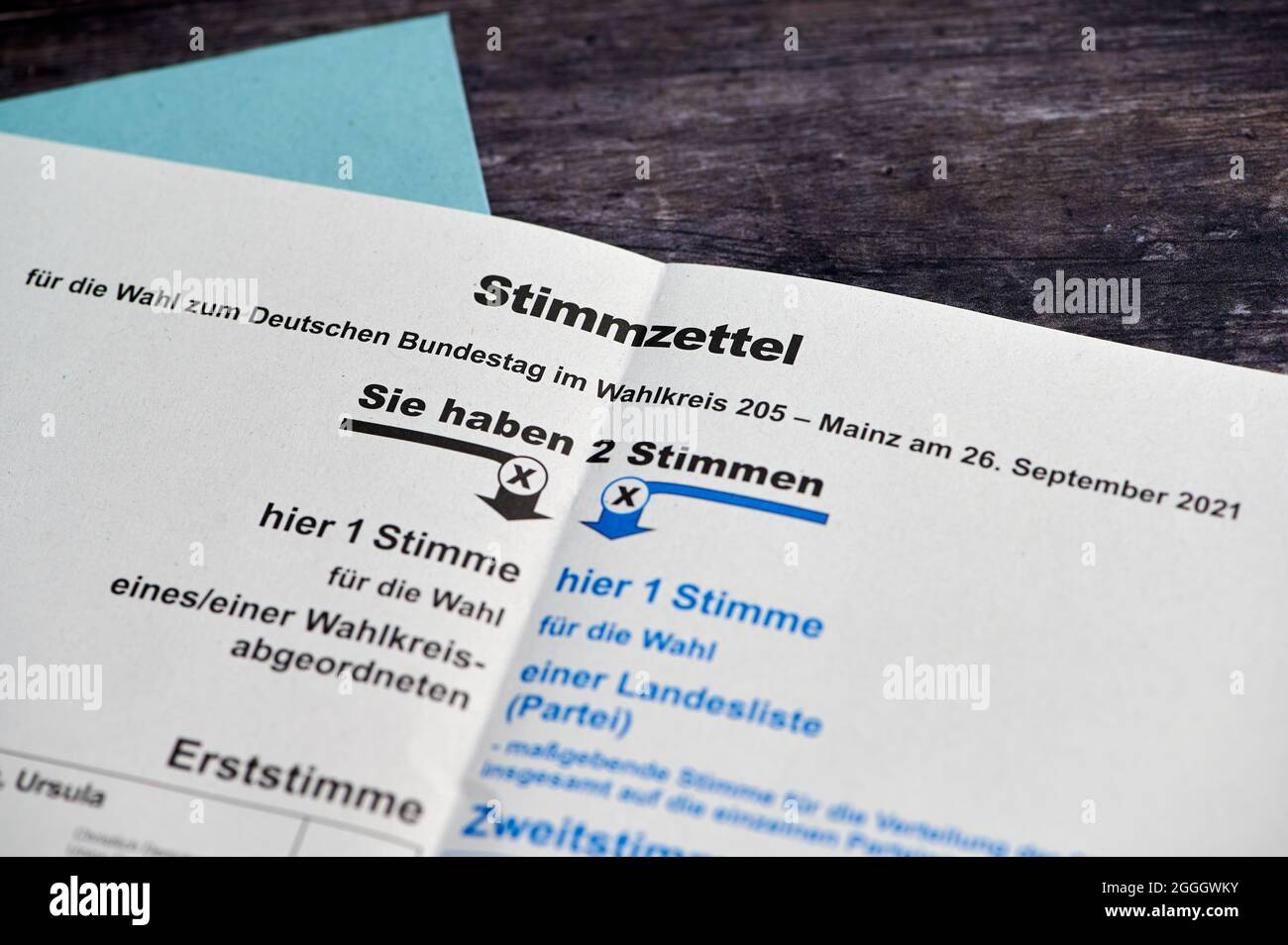 August 30, 2021 Ballot Papers For Postal Voting. Voting For The German ...