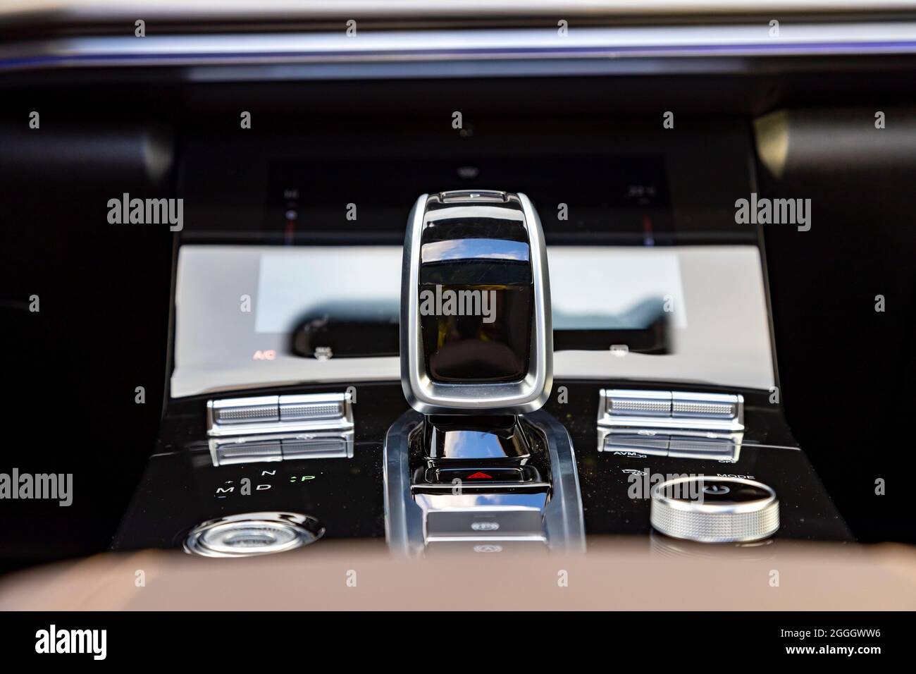gear lever of an automatic transmission in a modern car Stock Photo - Alamy