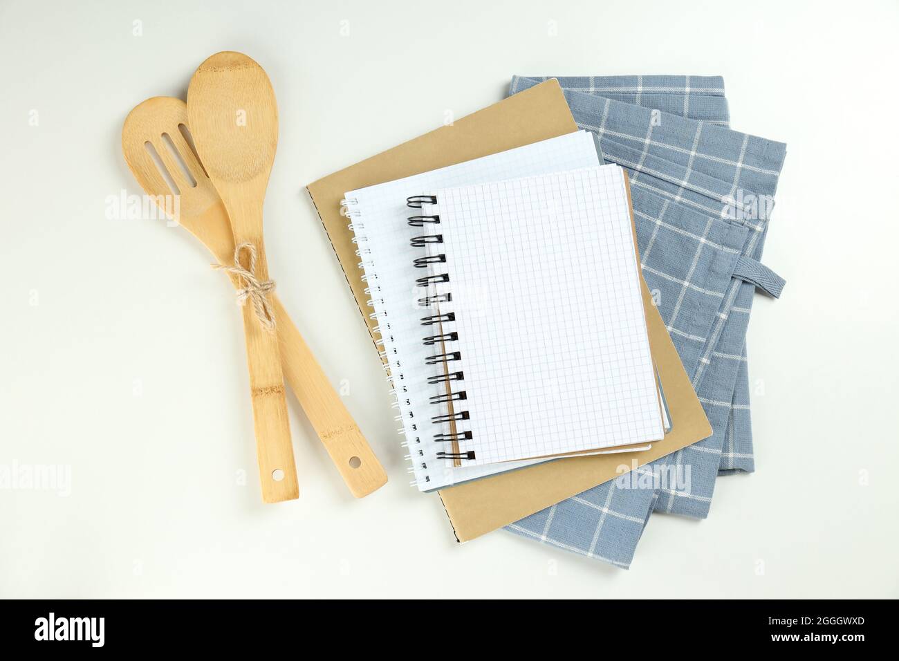 Concept of recipe on white background, space for text Stock Photo - Alamy