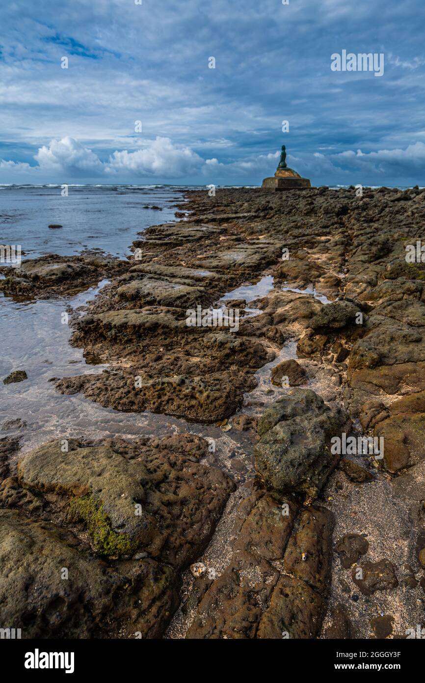 The famous mermaid statue called "La Sirena" created by a local ...