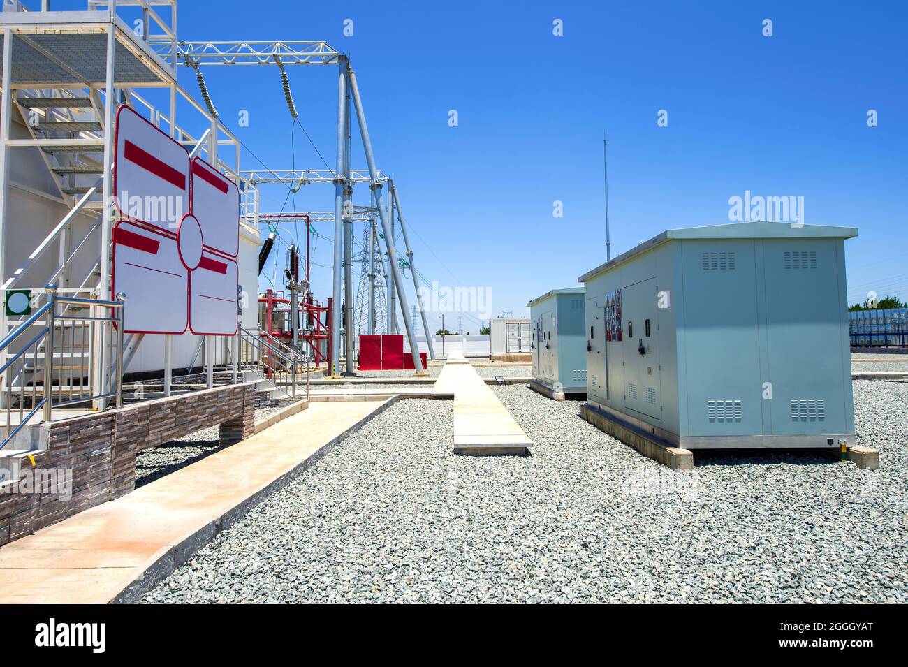 High voltage power transformer substation Stock Photo - Alamy