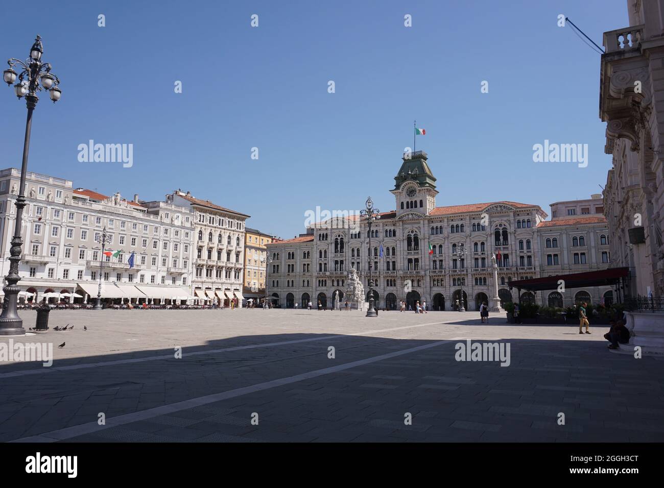 Main square of Trieste with it's town hall, Italy 2020 Stock Photo - Alamy